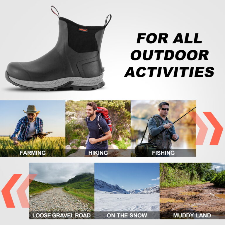 Showave Men’s Waterproof Excursion Rubber Boots